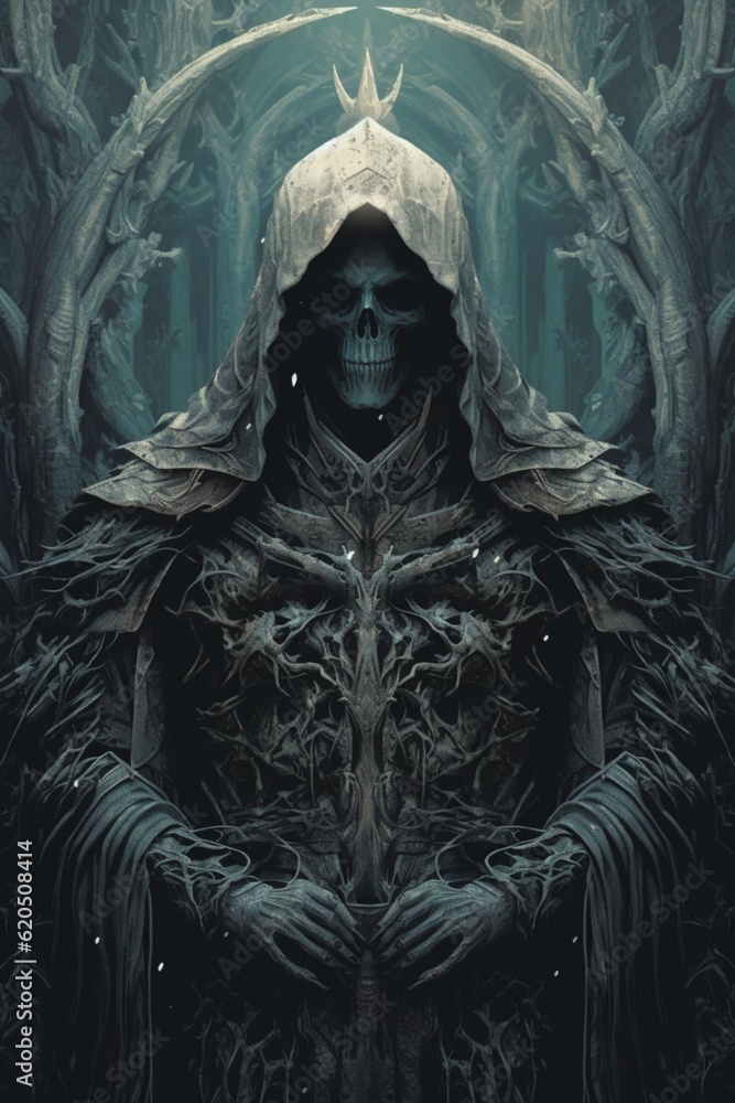 Concept: mystical and supernatural. Grim Reaper, scytheman as a symbol ...