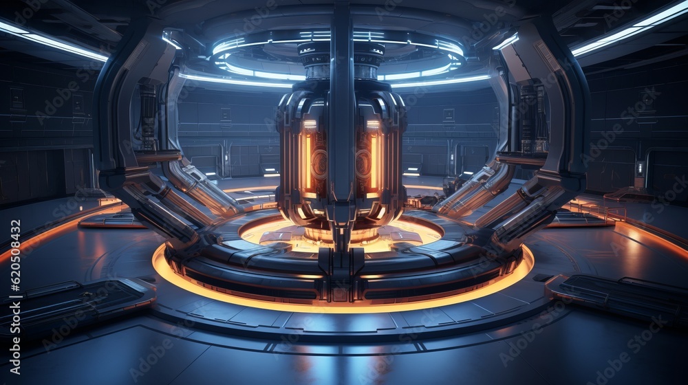 Energy Reactor Core: A colossal energy reactor core powering a space ...