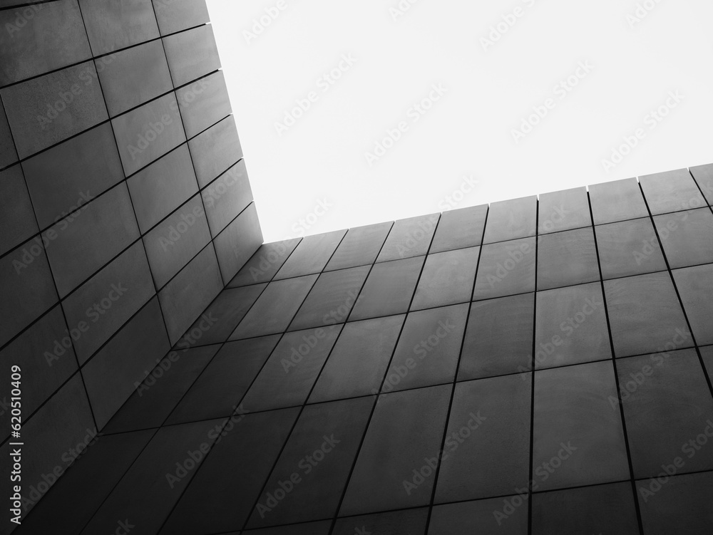 Modern building exterior Concrete wall tile Architecture details with ...