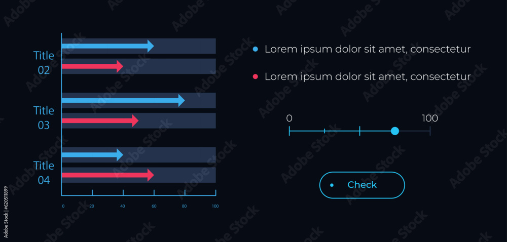 Diagram with arrows UI element template. Editable isolated vector dashboard component. Flat user ...