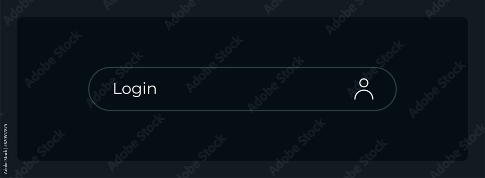Login field UI element template. Enter username. Editable isolated ...