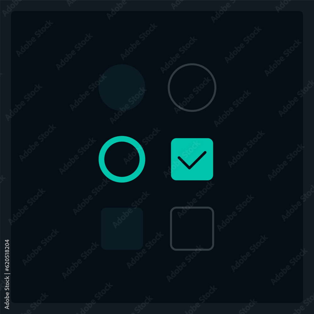 Vecteur Stock Circle and square frame UI element template. Editable ...
