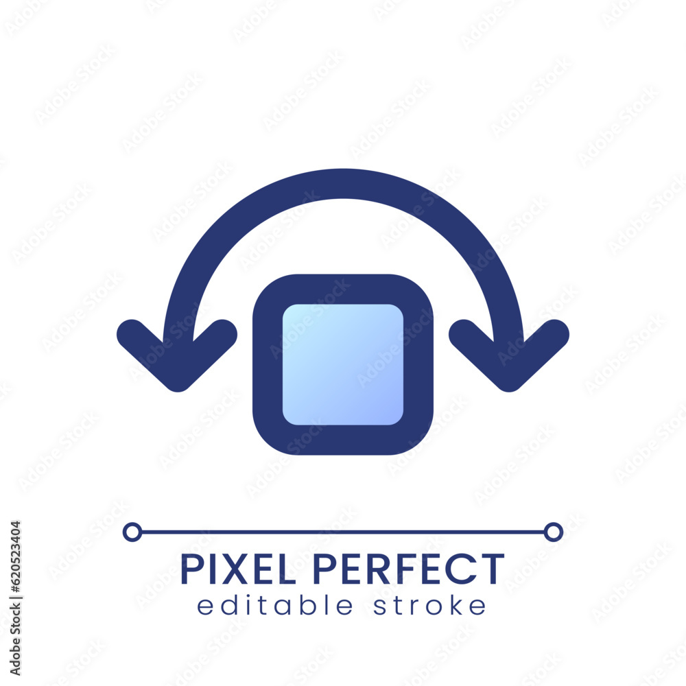 Wobble animation pixel perfect gradient fill ui icon. Camera shake ...