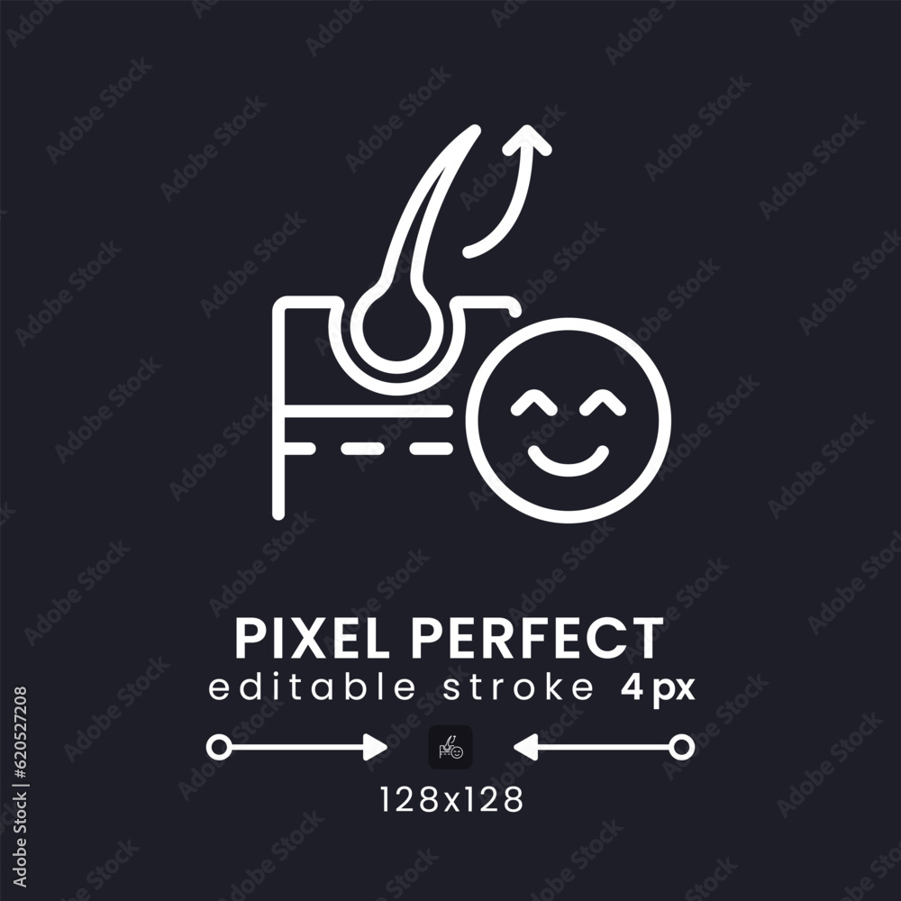 Galvanic skin response white linear desktop icon on black. Emotion ...