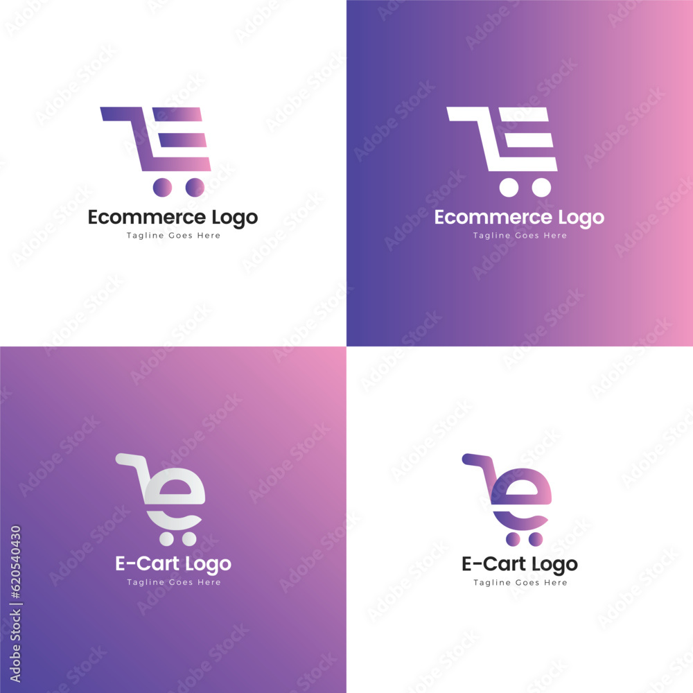 E Letter logo design ideas for ecommerce app logo Stock Vector | Adobe ...