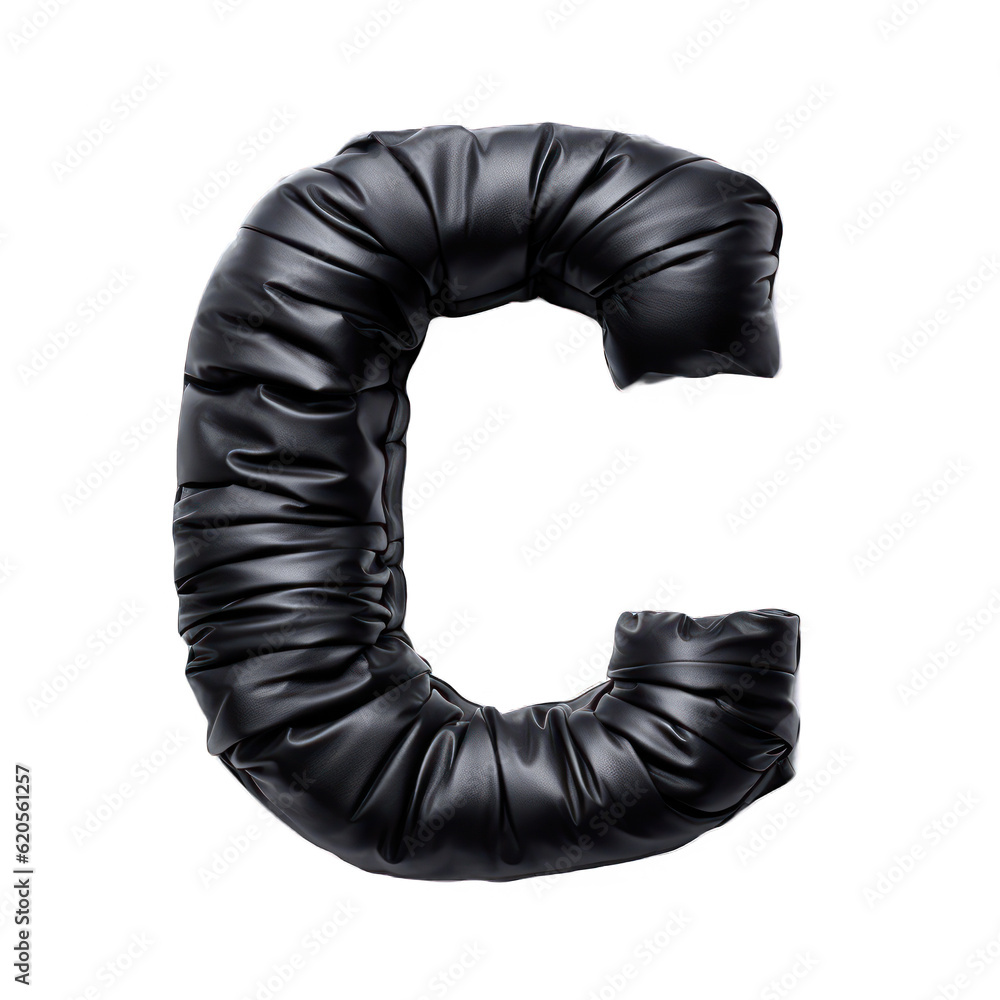 letter C typography font on transparent background, alphabet letters ...