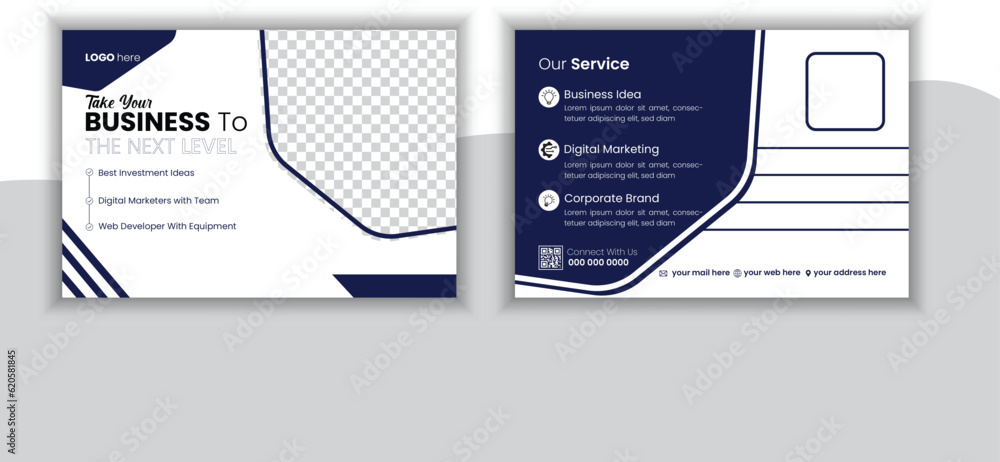 Corporate Postcard Design Template .Modern and Clean Postcard Template ...