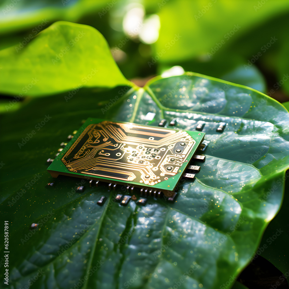 Biochips implanted in a leaf, collection and transmission of data on ...