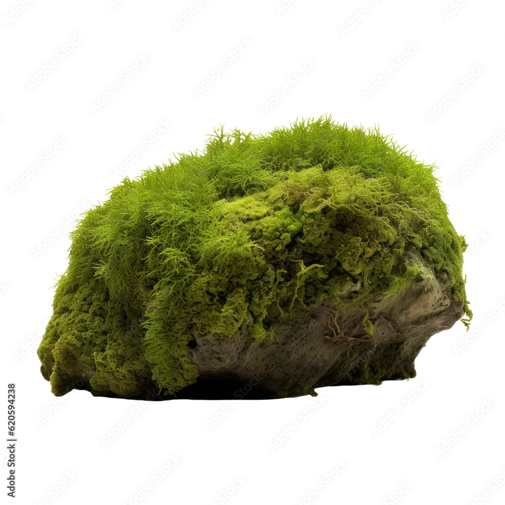 green moss isolated on transparent background cutout Stock Illustration ...