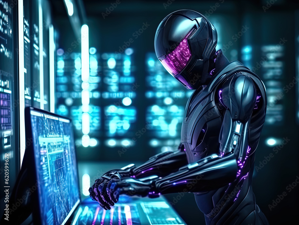 dramatic digital artwork that captures the growing intensity of cyber ...