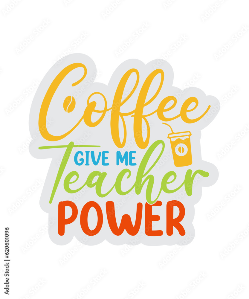 Teacher sticker svg, Teacher sticker pack svg, Back to school svg ...