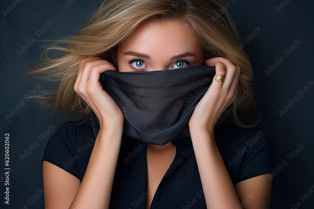 Businesswoman Hiding Face in Shame. Concept of Executive with Bad Mood ...