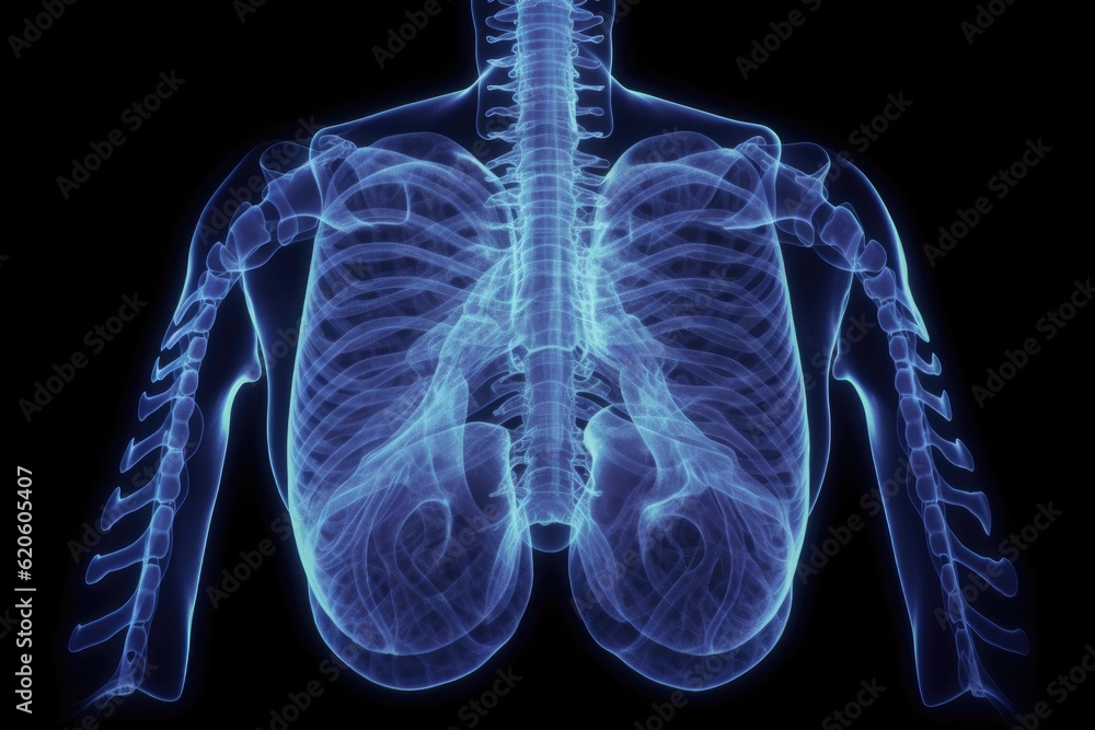 Chest x-ray image of dextrocardia and situs inversus patient that ...