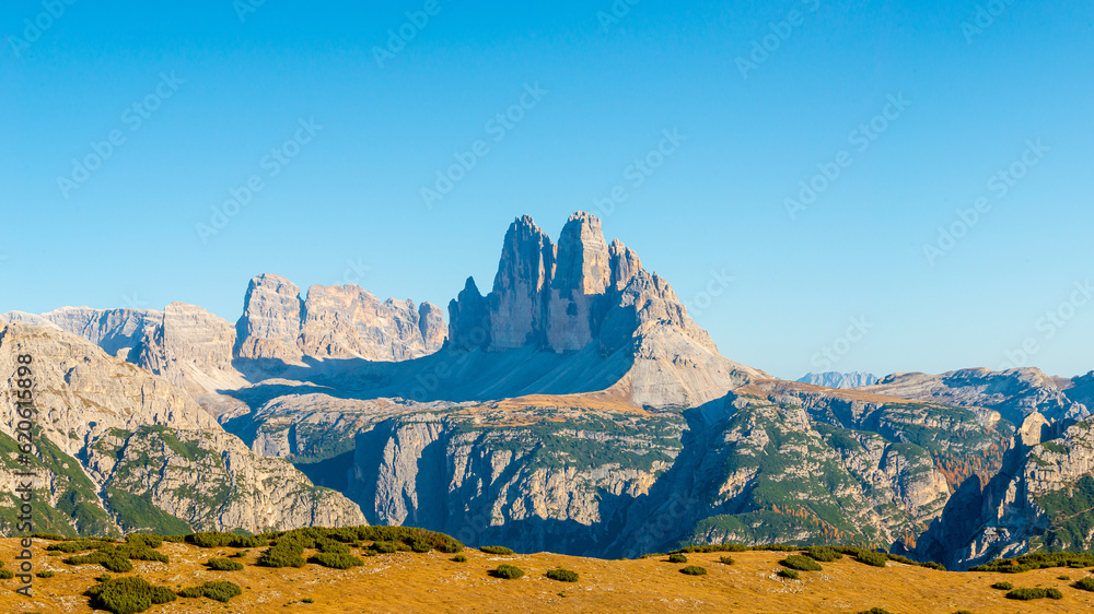 Poster Beautiful magical Three Dolomite peaks at the national park ...