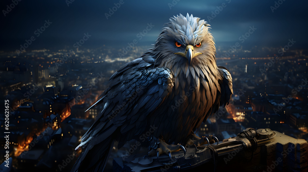 Eagle illustration, cartoon animation. Generative ai Stock Illustration ...
