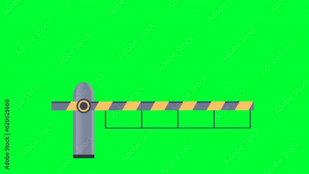 Railway Crossing Barrier fence prevent vehicles. Road Barrier Red White ...