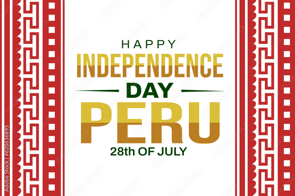 Happy Independence Day of Peru background. 28th of July Peru ...