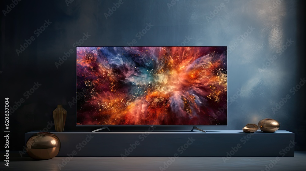 SMART OLED TV promotional photo with beautiful wallpaper, Internet of ...