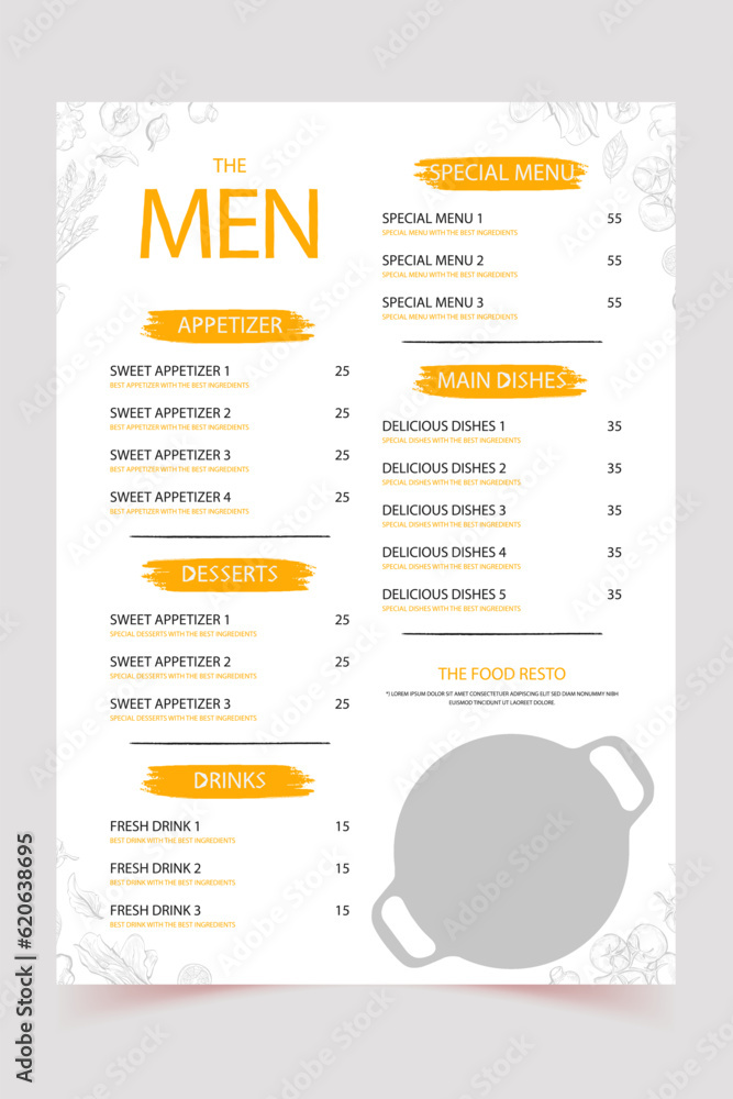 beautiful food menu design template, Fast food restaurant menu social ...