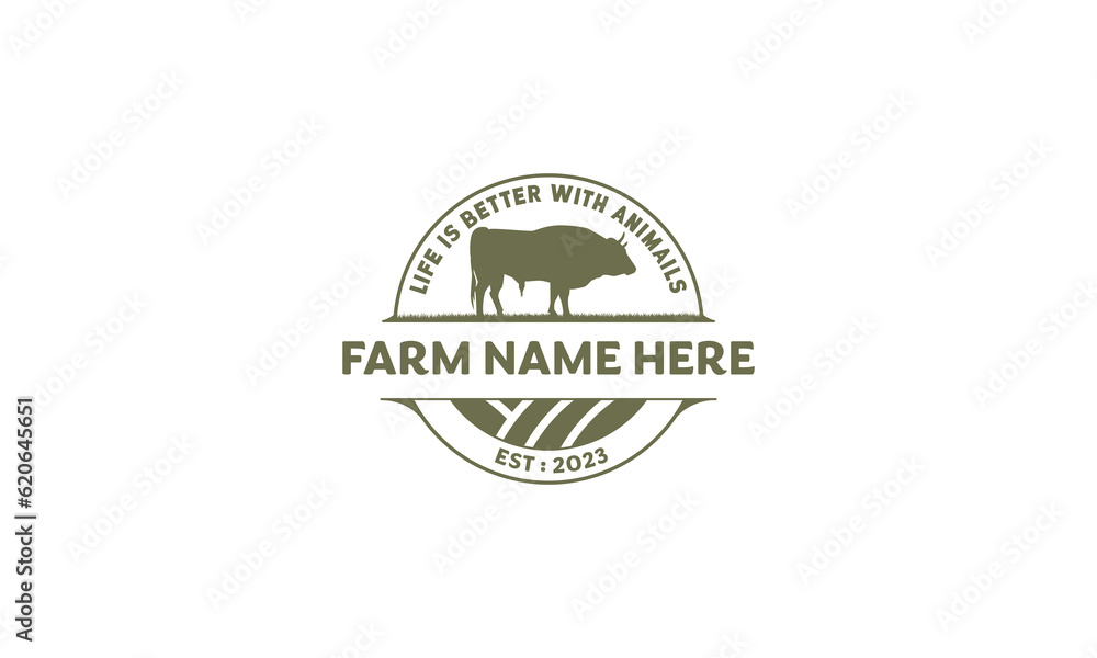 Farm logo design templates free. Bull logo. Cow logo. Cow farm logo ...