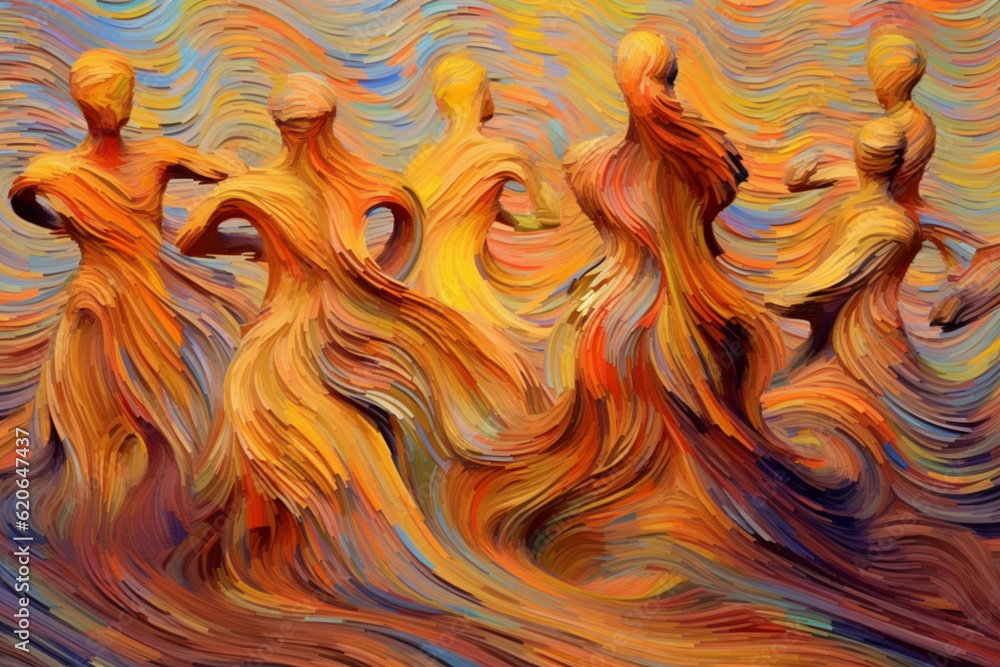 Irish Jig: An abstract representation of a lively Irish jig, with ...