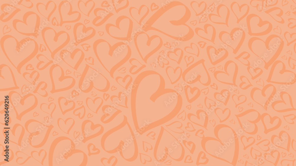 Heart print background vector illustration. Stock Vector | Adobe Stock
