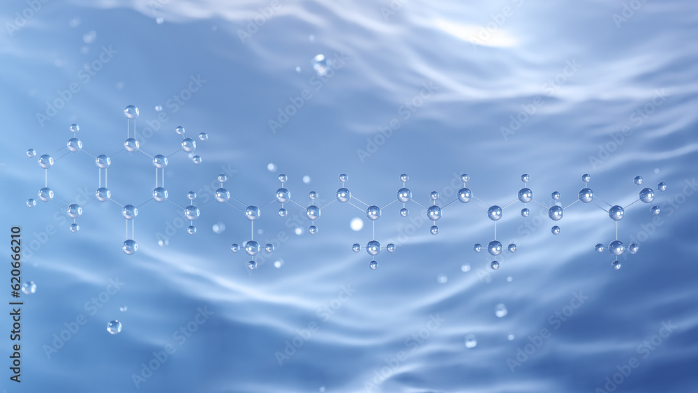 menaquinone molecular structure, 3d model molecule, vitamin k2 ...