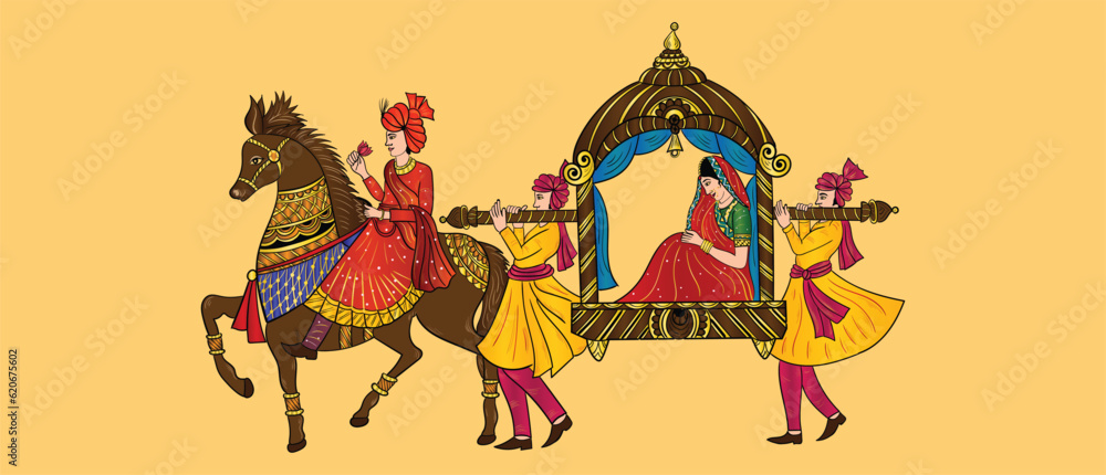 Indian wedding baraat clip art people enjoying and dancing. Indian ...