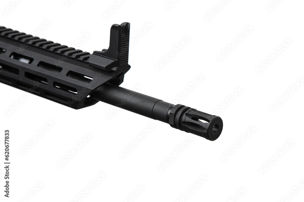 Modern automatic rifle isolated on white. Weapons for police, special ...