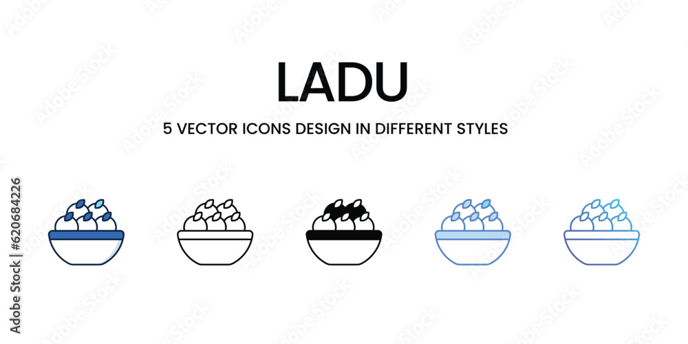 Ladu Icon Design in Five style with Editable Stroke. Line, Solid, Flat ...