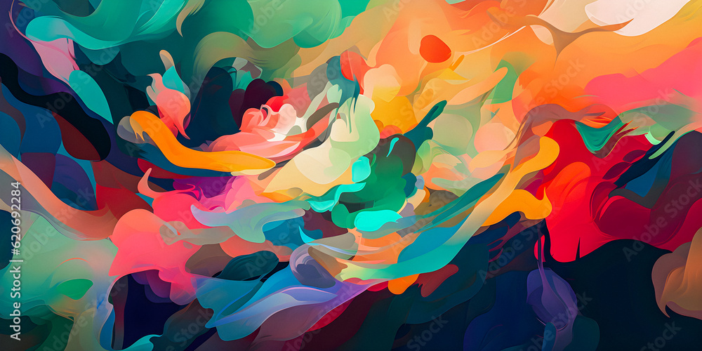abstract liquid color shapes art tranquil soft focus background for ...