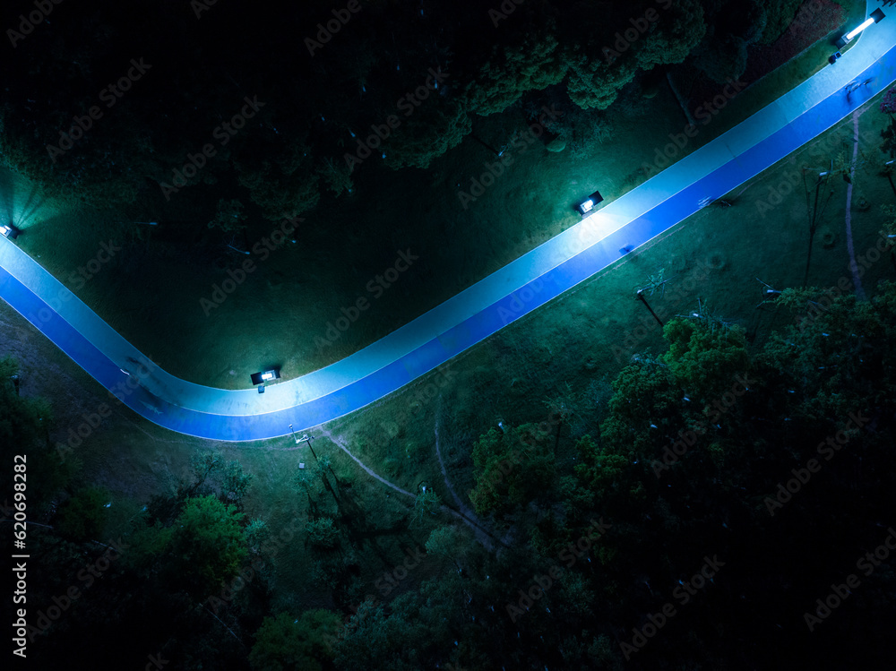 top view of pathway in park Stock Photo | Adobe Stock