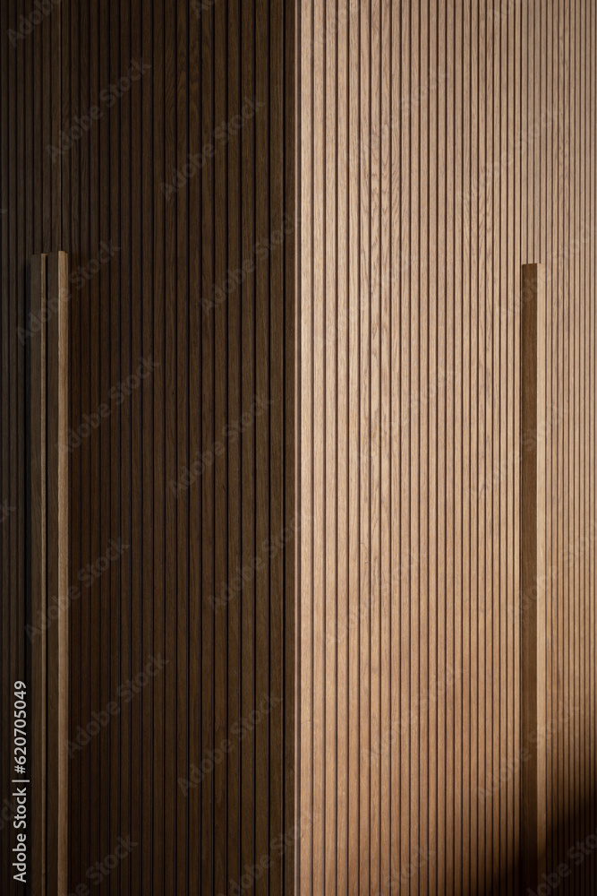 Wardrobe detail with vertical lines, direct light, hard shadow texture ...