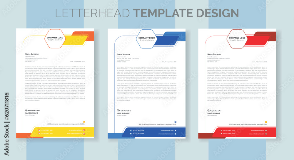 Company Modern Letterhead Template, Elegant letterhead template design ...