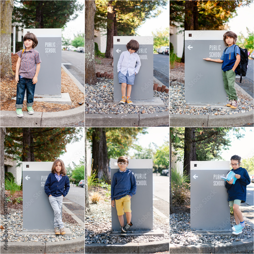 School Portraits growing up public school Stock Photo | Adobe Stock