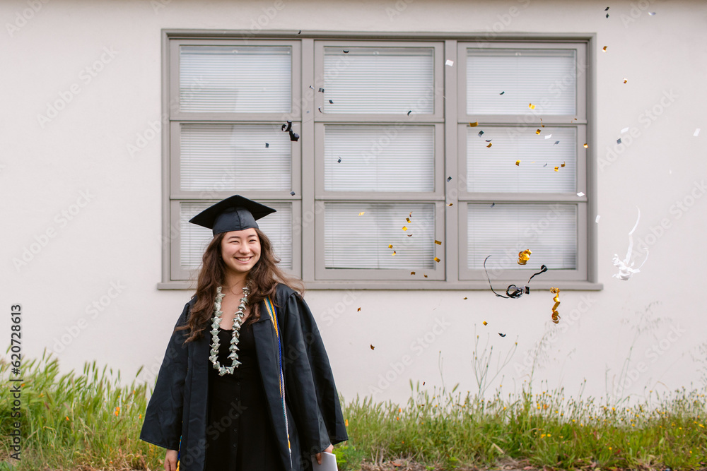 Graduation High School Teen girl portrait Stock Photo | Adobe Stock