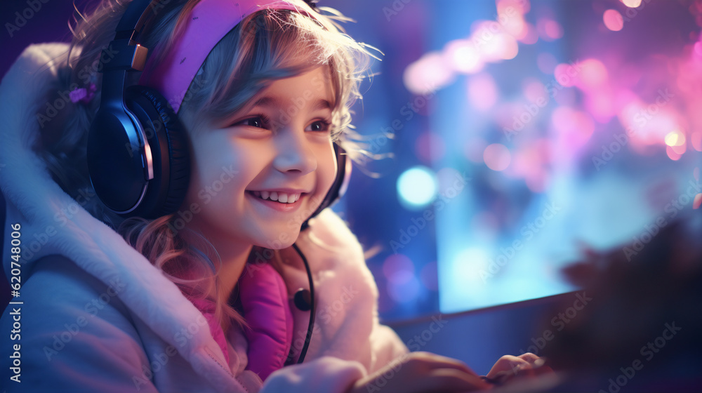 Boundless Imagination: Female Child Gamer Streams Gaming Adventures ...