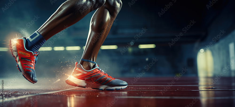 Capturing the Speed of Track and Field Athletes. Generative Ai Stock ...