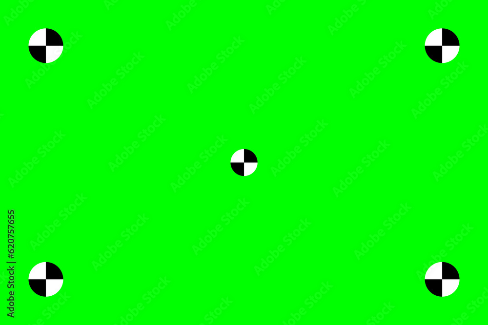 Vetor de Green screen with VFX motion tracking markers. Template for ...