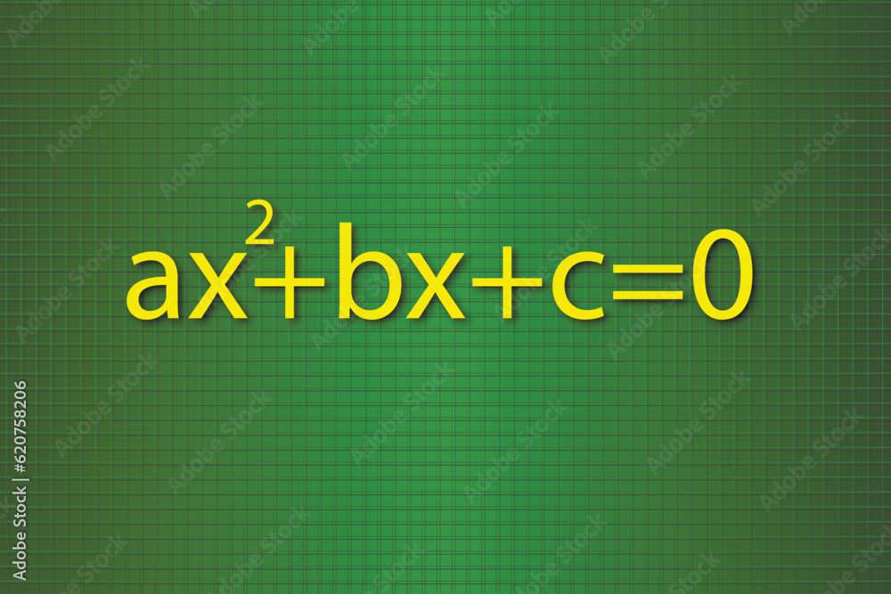 Math background. Formula of quadratic equation. Vector illustration ...