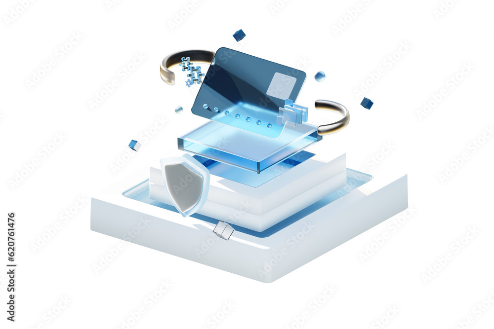 Futuristic credit card on holographic blue background online payment ... Futuristic credit card on holographic blue background online payment ...
