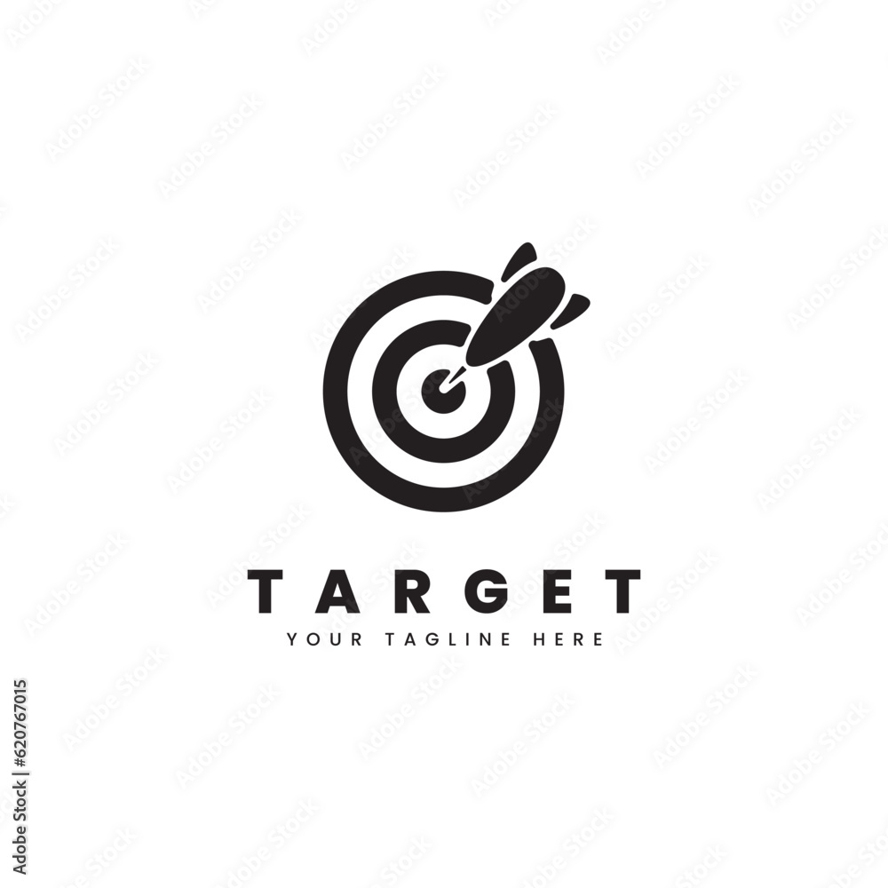 Target logo. Target board with dart bullet, for achievement, success ...
