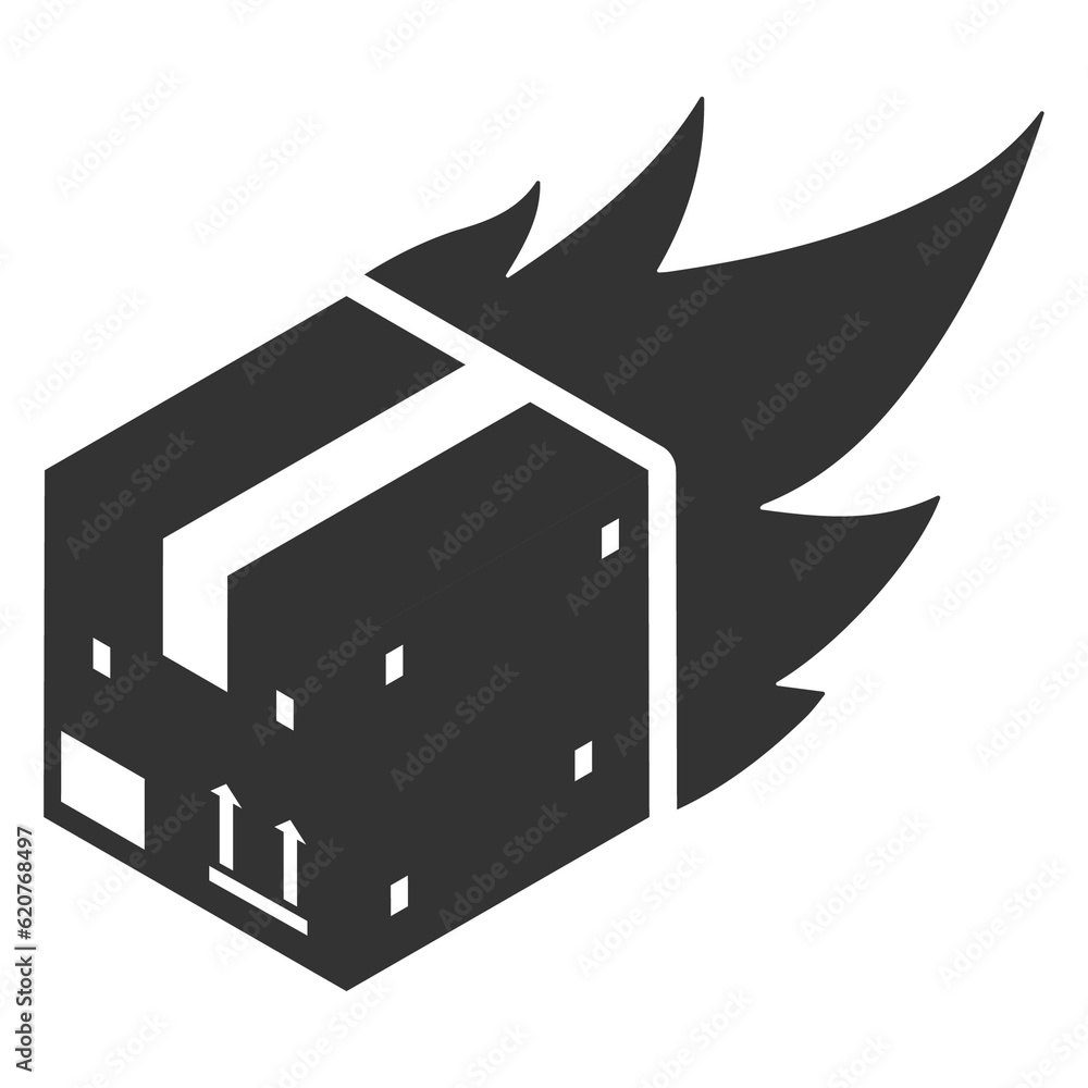 Vector illustration of hotbox icon in dark color and transparent ...