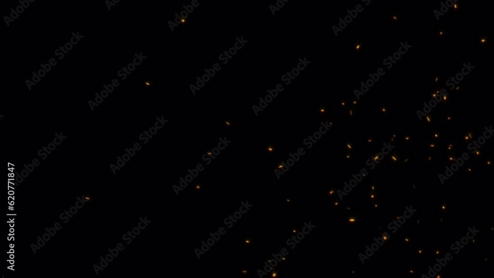 Abstract seamless loop glow fire particles ash sparks rising up ...