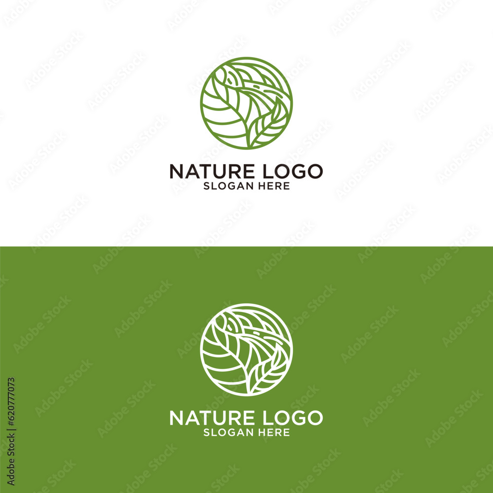 nature logo deign Stock Vector | Adobe Stock