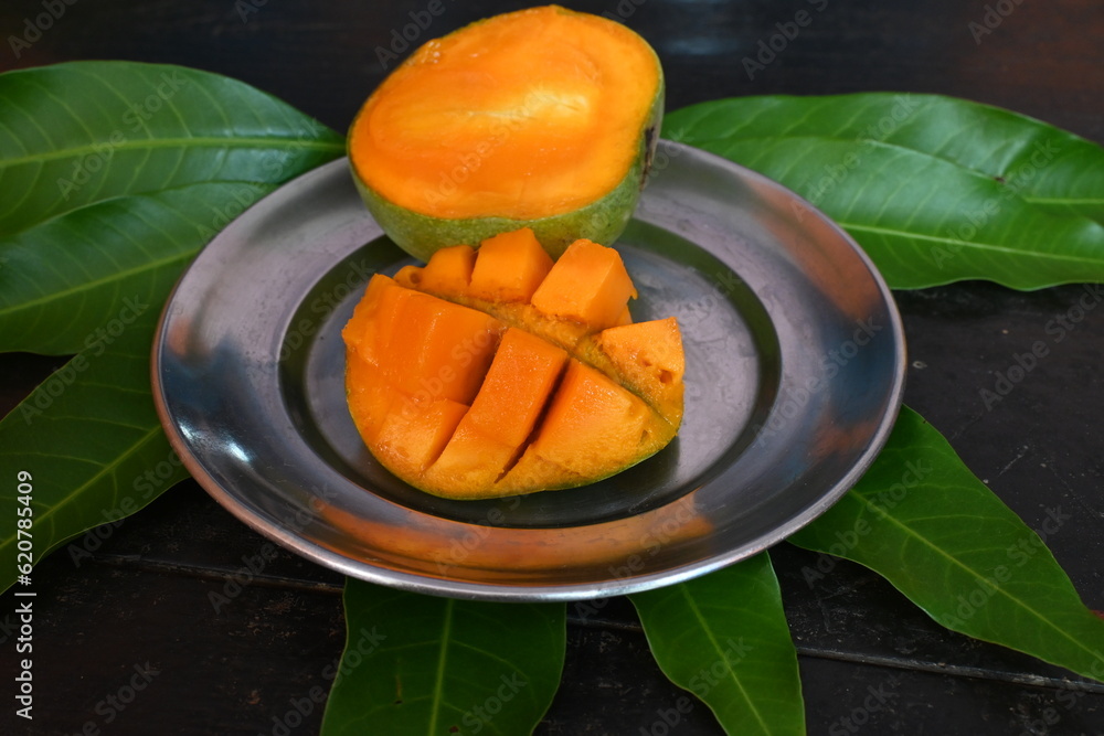 Mango slice. Mango is also called the king of fruits. This fruit is a ...