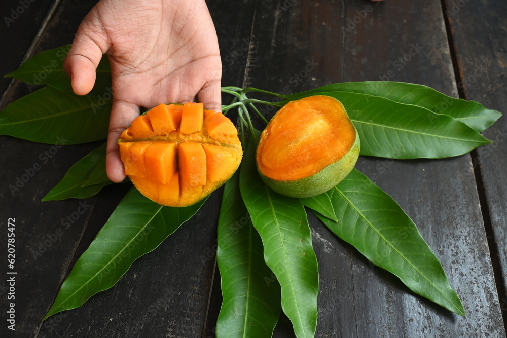 Mango slice. Mango is also called the king of fruits. This fruit is a ...