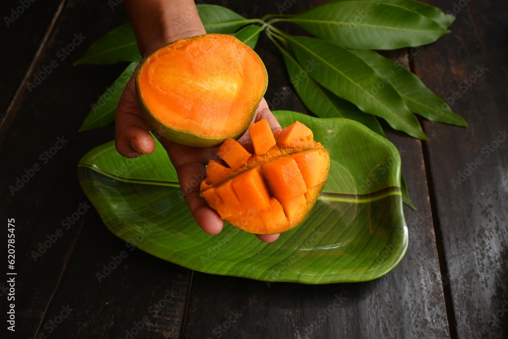 Mango slice. Mango is also called the king of fruits. This fruit is a ...