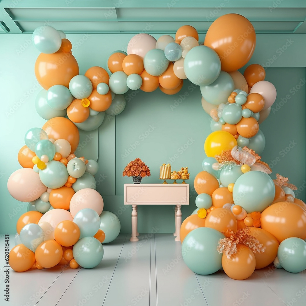 Balloons Backdrops, Photoshop Overlays, Birthday Backdrop, Photography ...