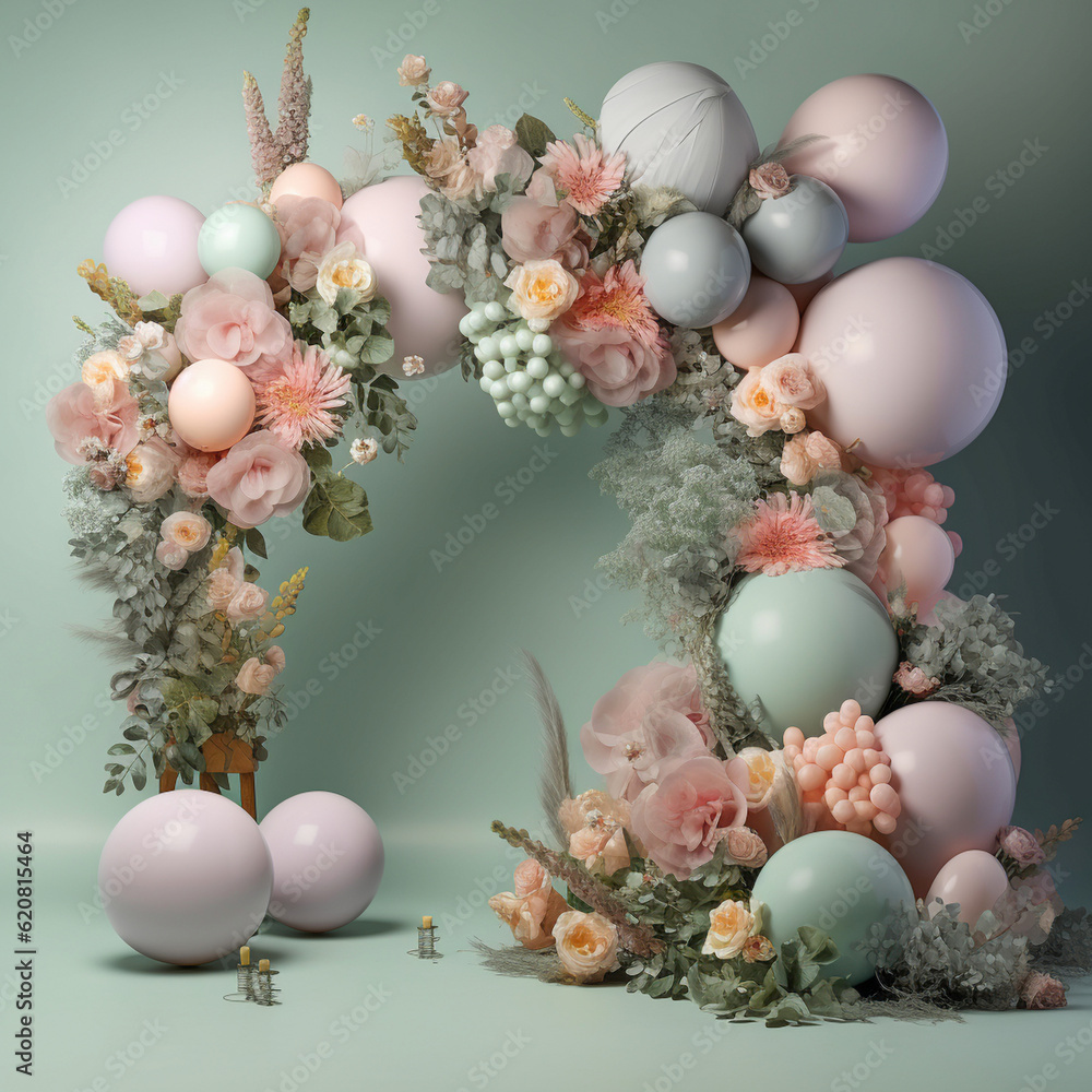 Balloons Backdrops, Photoshop Overlays, Birthday Backdrop, Photography ...